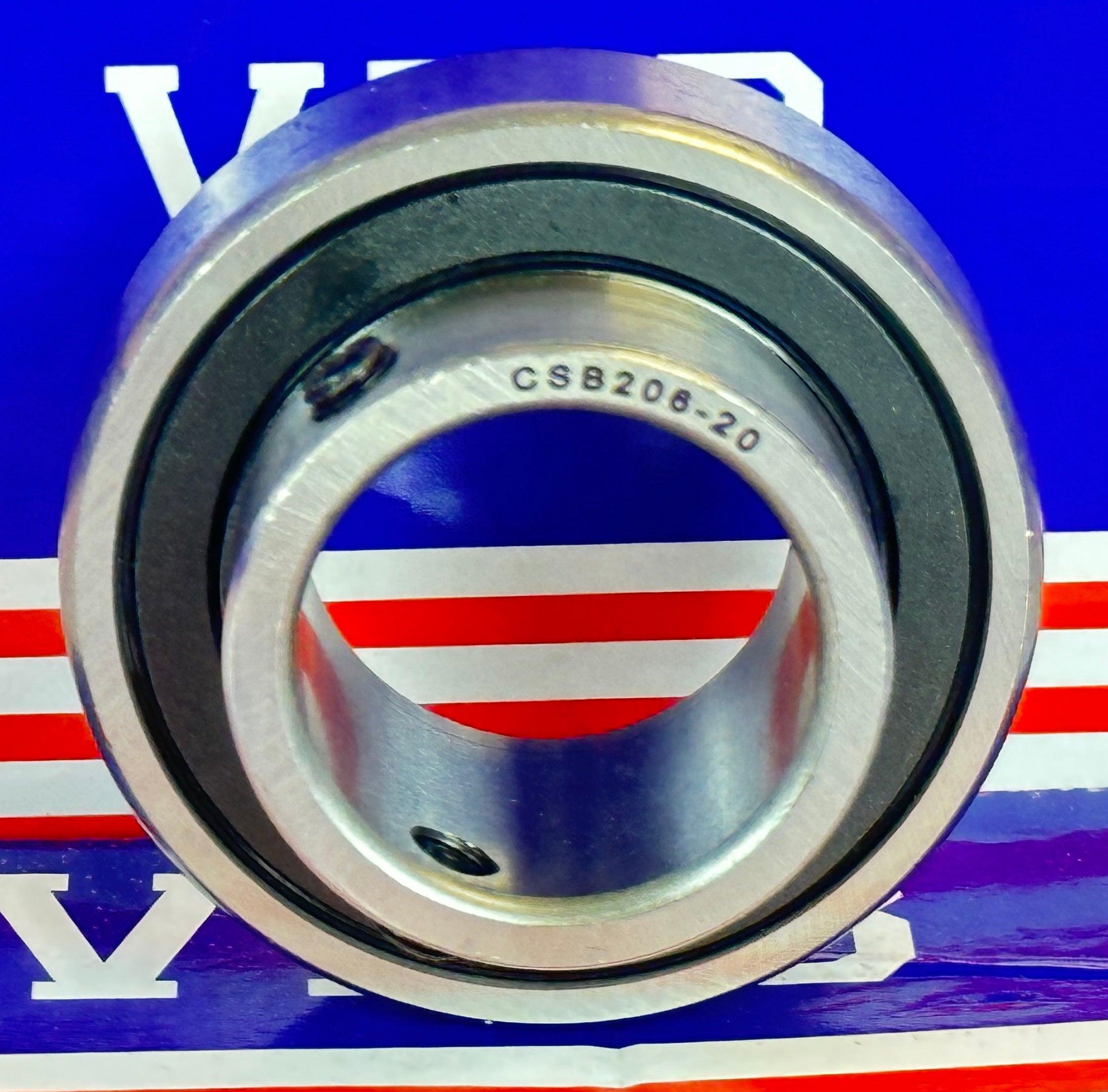 CSB206-20 Insert Ball Bearing With Set Screw locking Seal.. ️