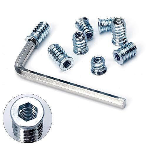 Threaded Insert for Wood 1/4-20 x 10mm 15mm 20mm Screw in.. ️